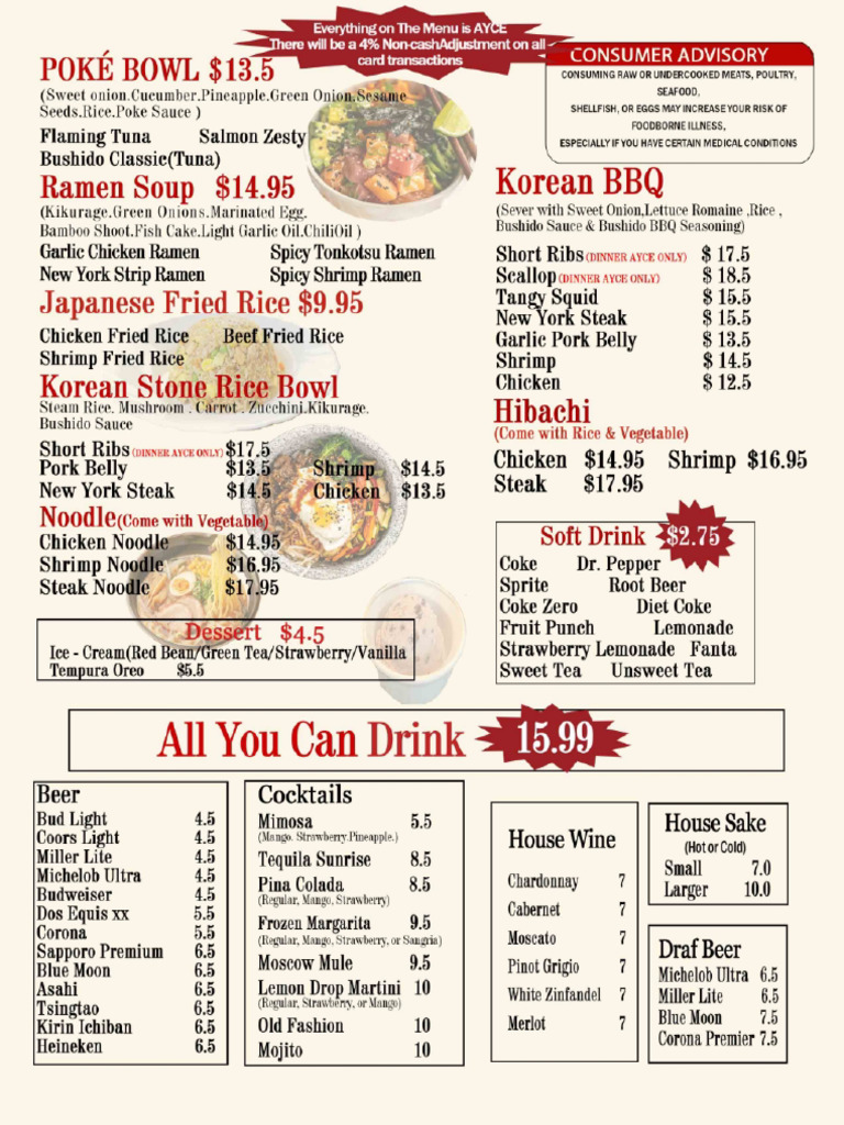 Bushido Menu | PDF