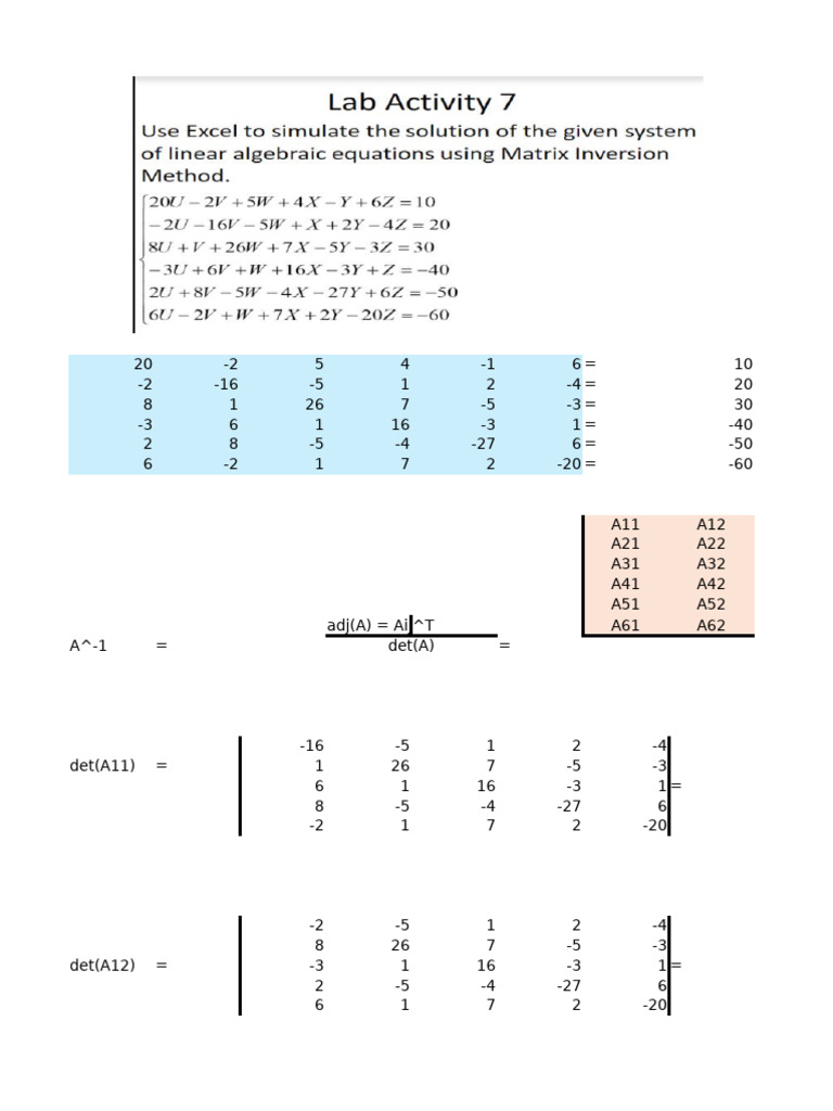 Numet (Lab 7) Matrix Inversion | PDF