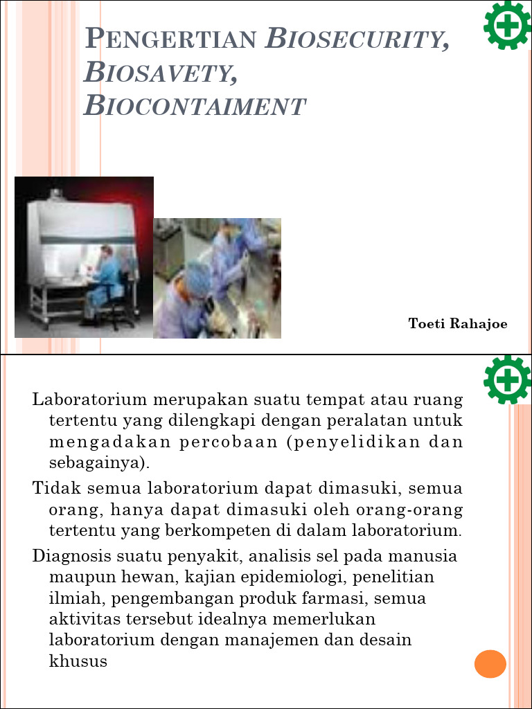 Pengertian Biosafety dan Biosecurity | PDF