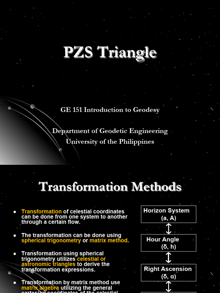 PZS Triangle in Celestial Navigation | PDF | Triangle | Geodesy