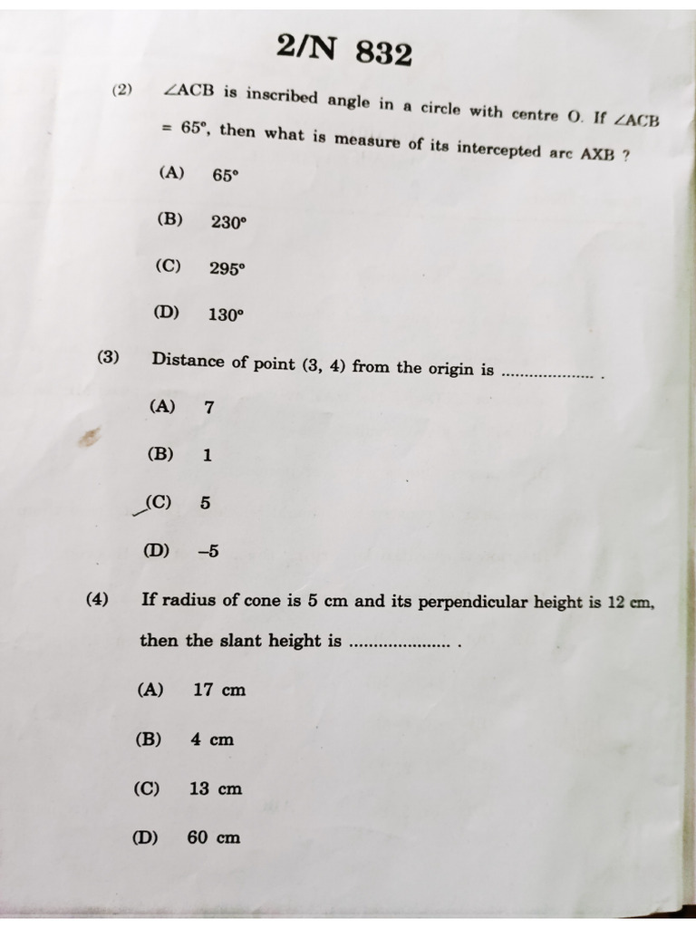 Maths Geometry Practice Question Paper ? | PDF