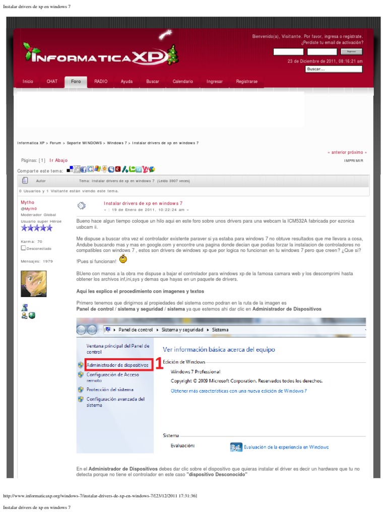 Instalar Drivers de XP en Windows 7 | PDF | Windows XP | Windows 7