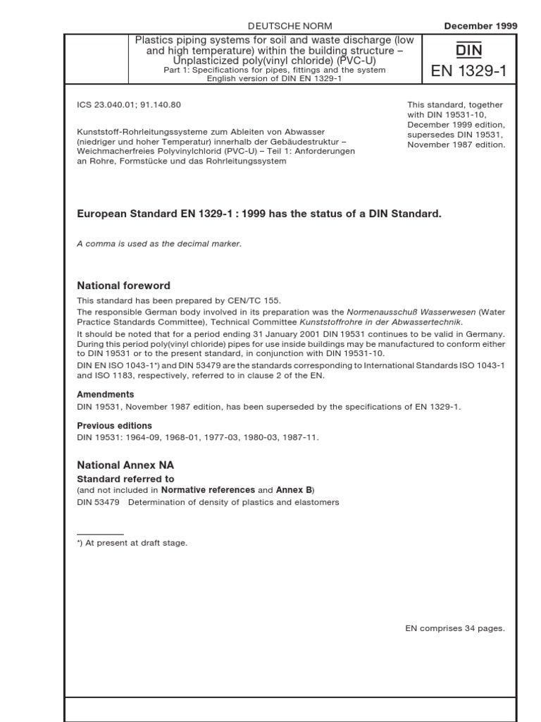 En 1329 | PDF | Polyvinyl Chloride | International Organization For ...