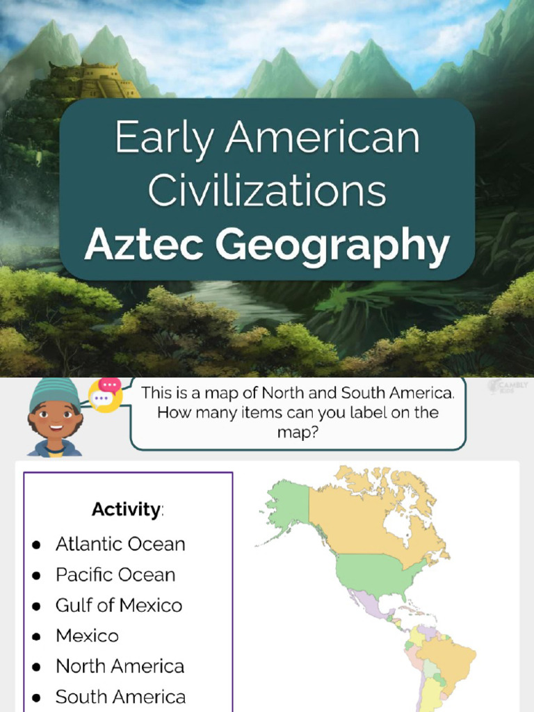 Learning English - Advanced 1 - Part 1 - 02 Aztec Geography | PDF