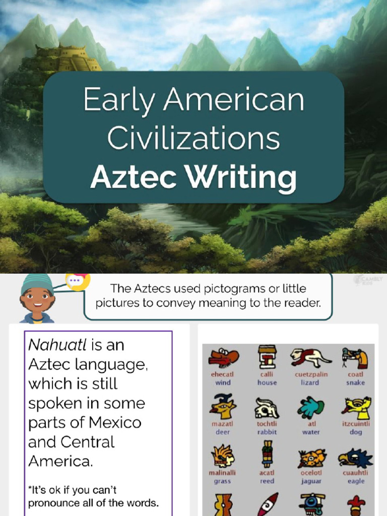 Learning English - Advanced 1 - Part 1 - 03 Aztec Writing | PDF