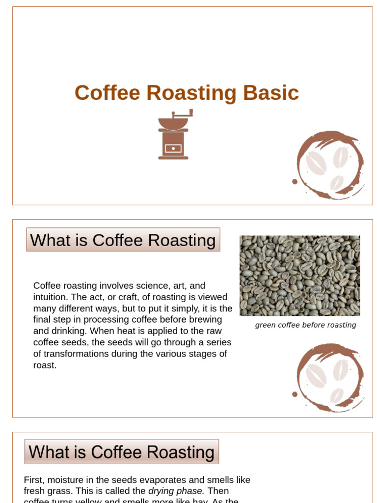 Coffee Roasting Basic | PDF | Coffee | Food And Drink Preparation