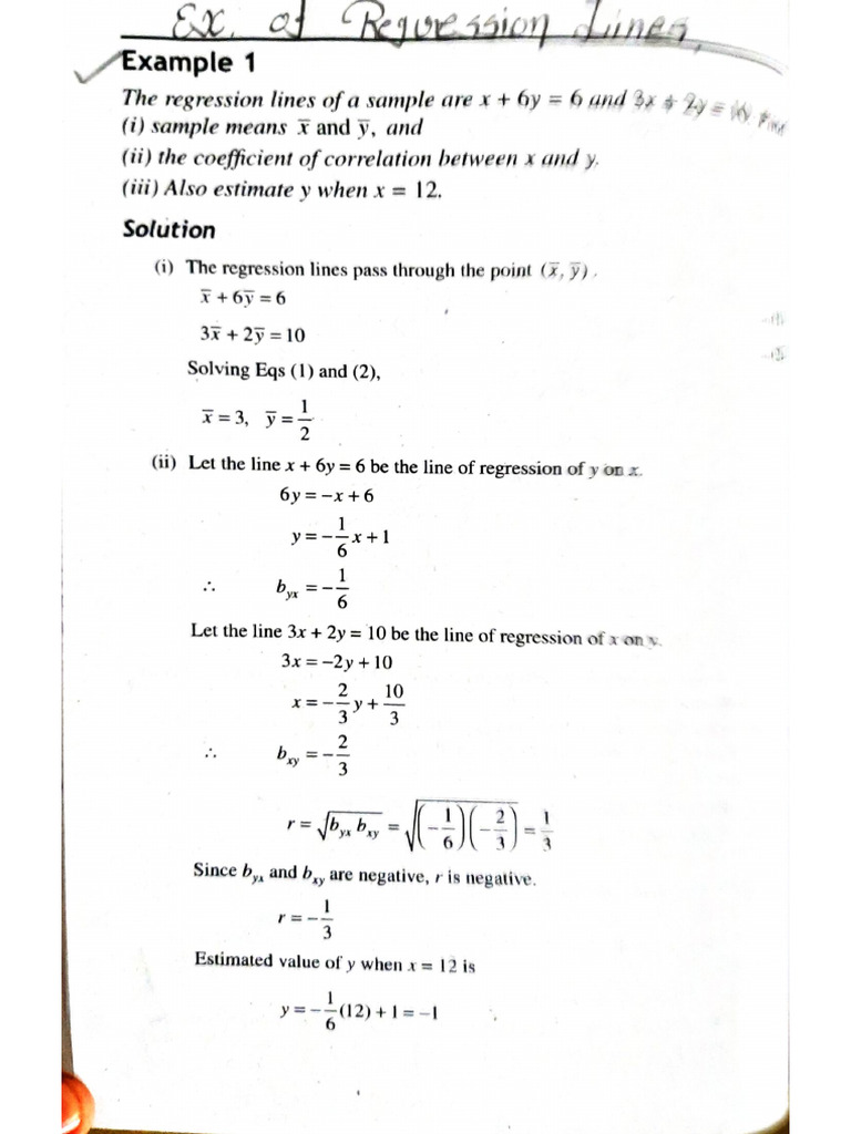 Examples of Regression Lines | PDF
