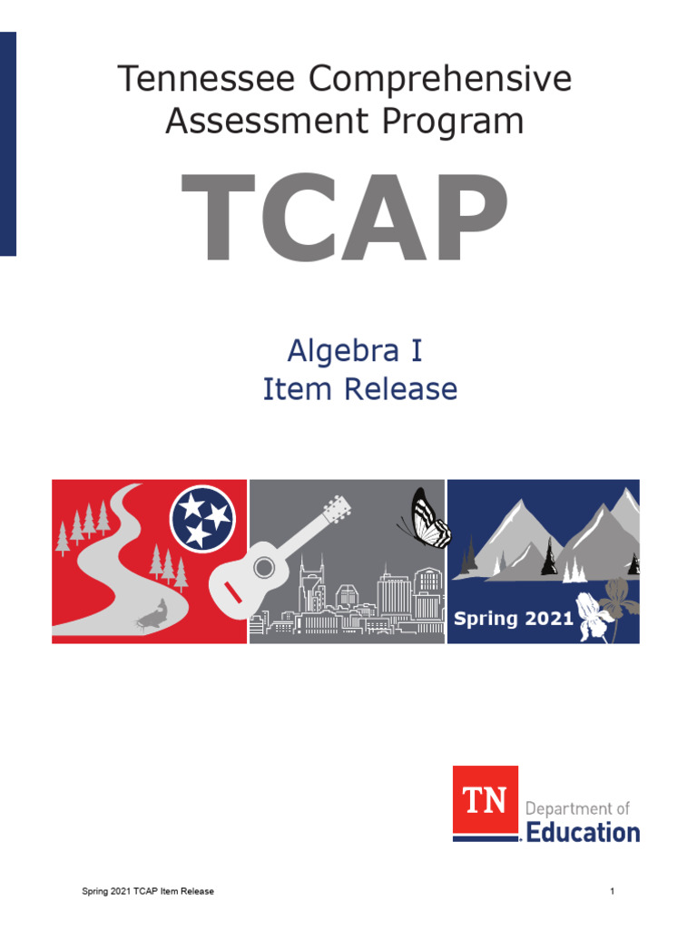 Spring 2021 TCAP Algebra I Items | PDF | Function (Mathematics ...