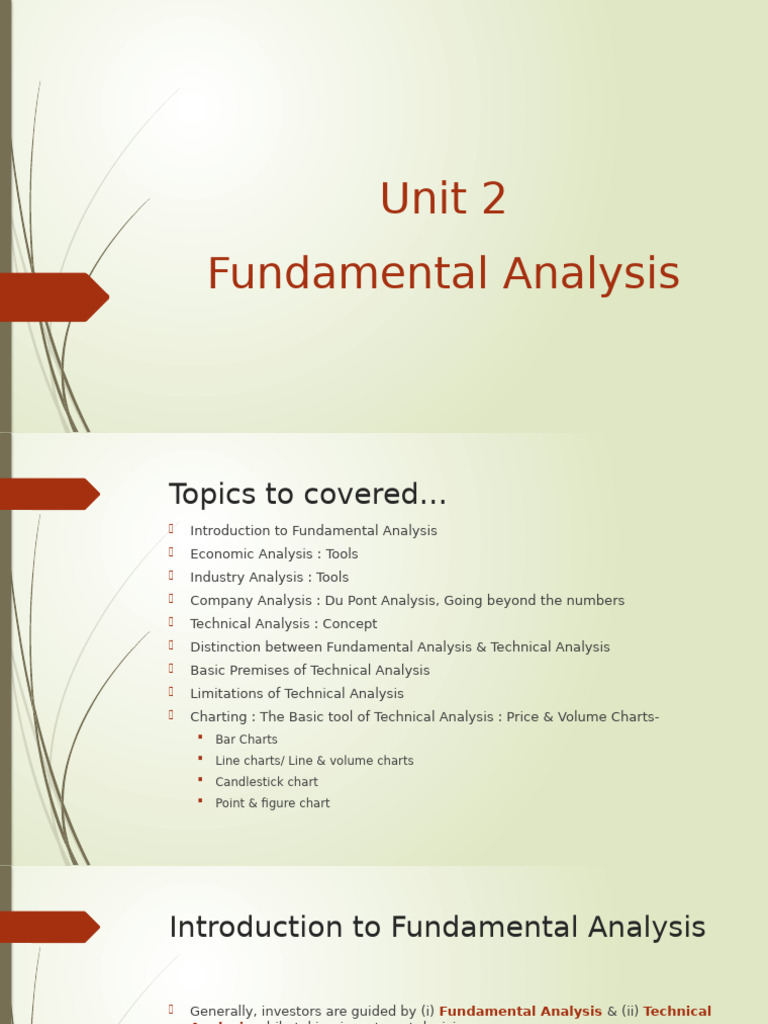 Unit 2 Fundamental Analysis | PDF | Technical Analysis | Inflation