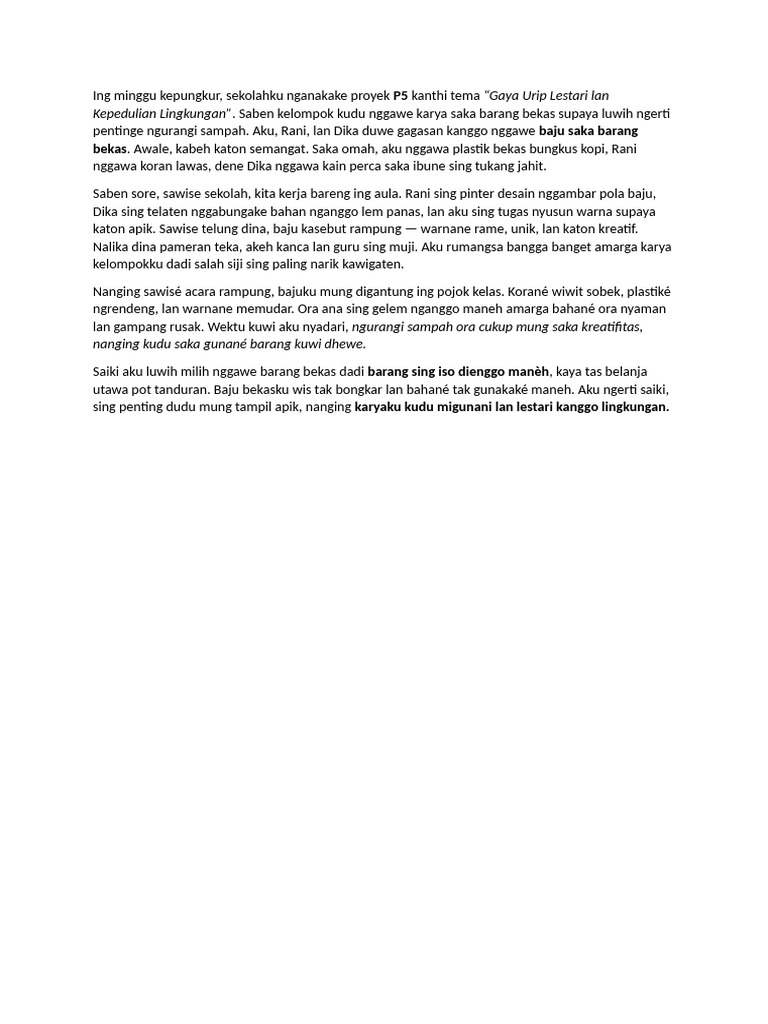 Cerkak B.jawa | PDF