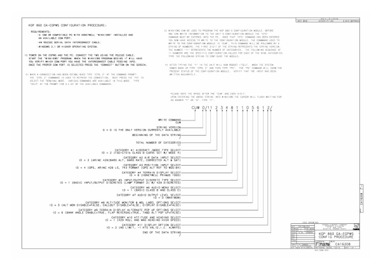 560-5010 EGPWS Configuration | PDF