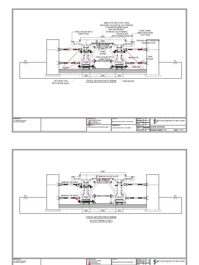 Concept Drawing For DT Girder-26.09.2025 | PDF | Civil Engineering ...