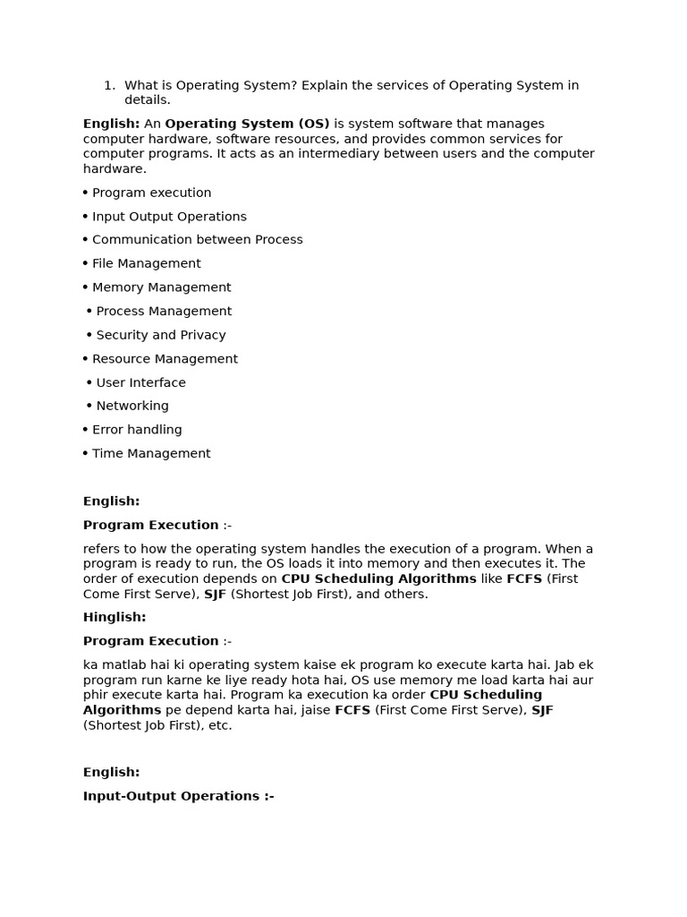 What Is Operating System | PDF | Scheduling (Computing) | Process (Computing)