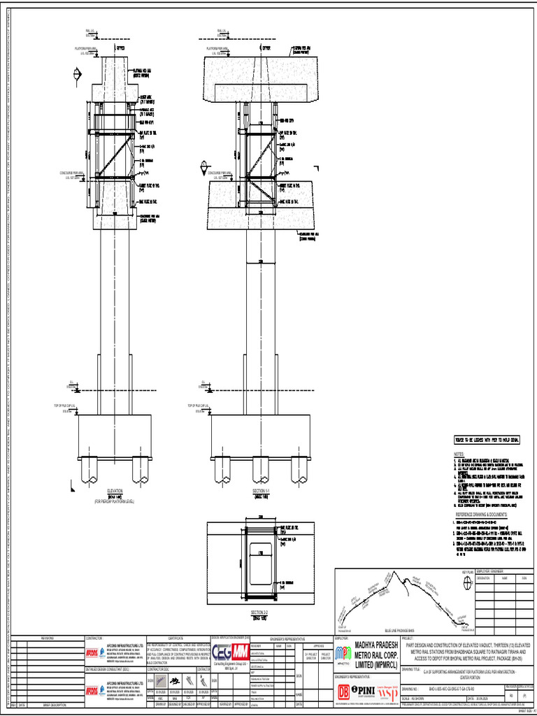 Elevated Metro Rail Design Drawing | PDF