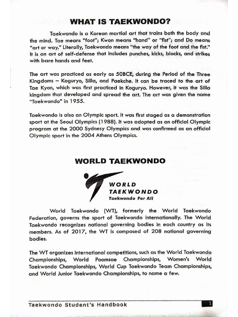 TKD Handbook | PDF