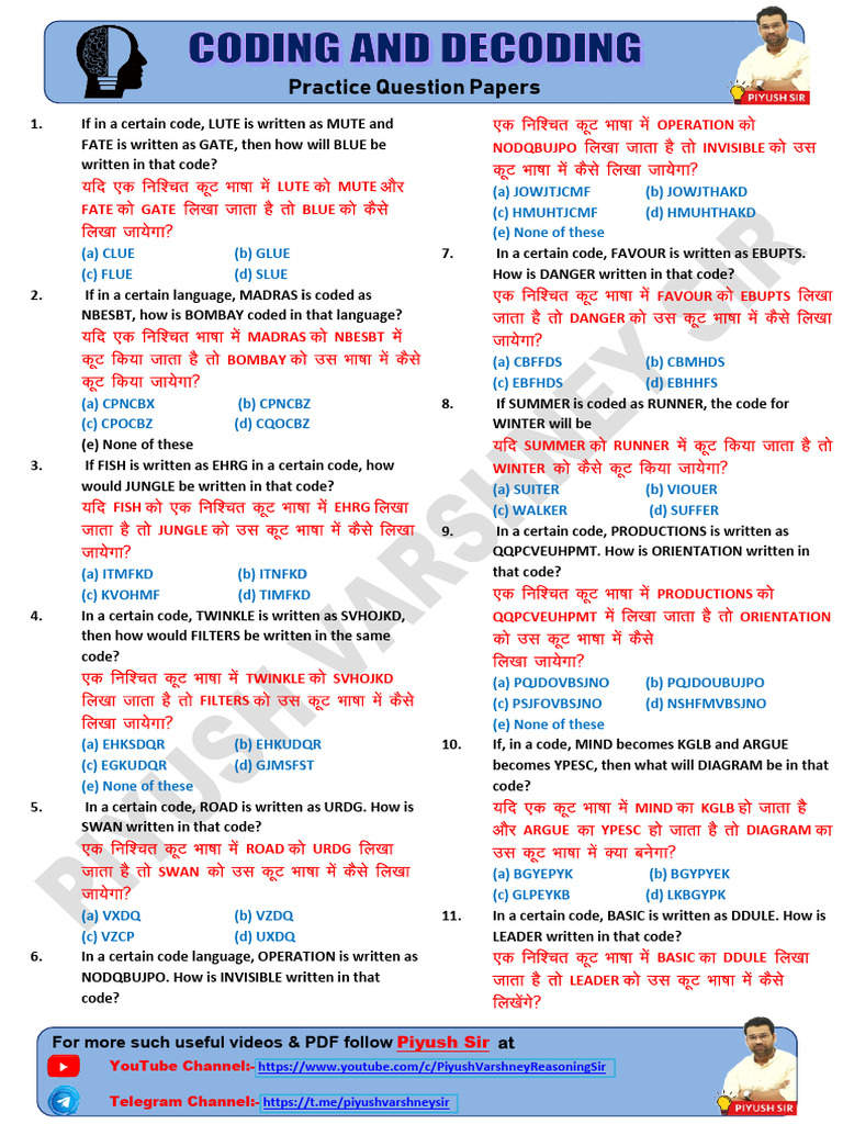 Coding & Decoding-Copy (Updated) | PDF | Human Communication | Linguistics