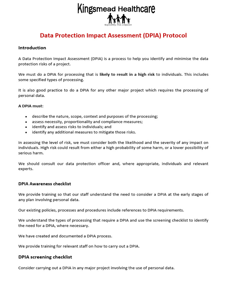 3. Data Protection Impact Assessment DPIA Protocol 2024 | PDF | Risk ...