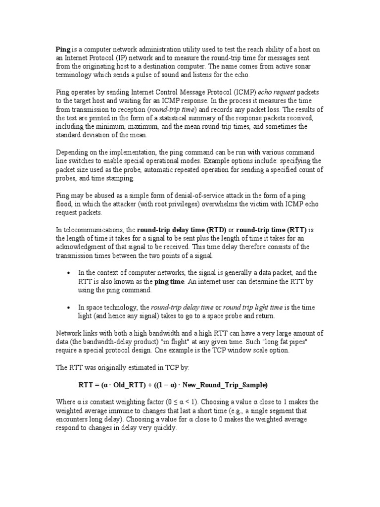 Understanding the Ping Utility | PDF | Communications Protocols ...