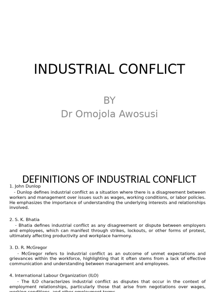 Industrial Conflict | PDF | Strike Action | Employment