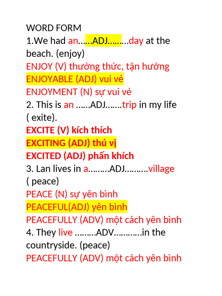 Word Form | PDF