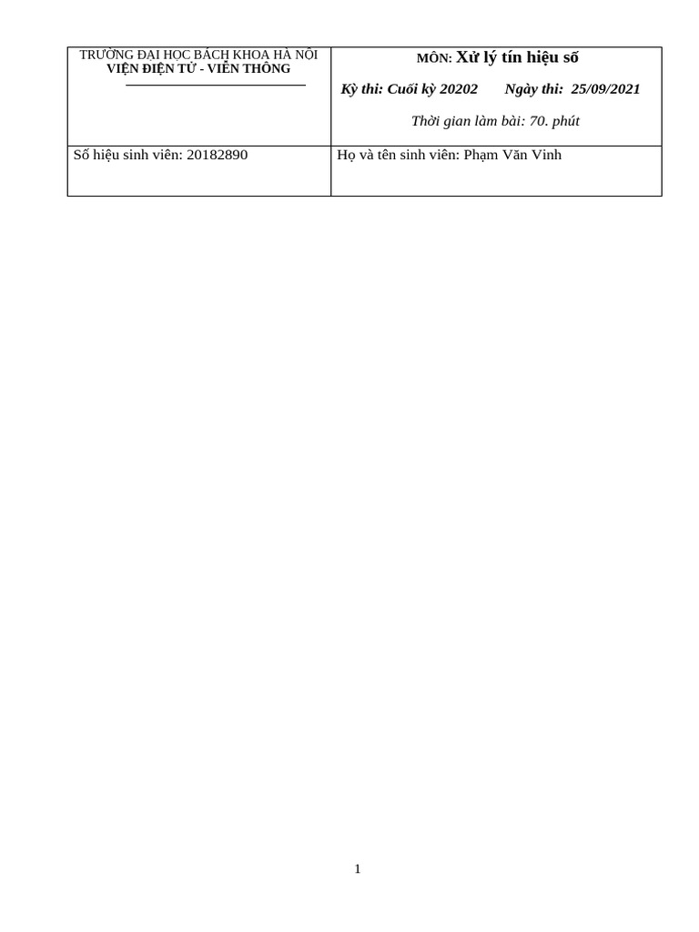 Pham Van Vinh 20182890 | PDF
