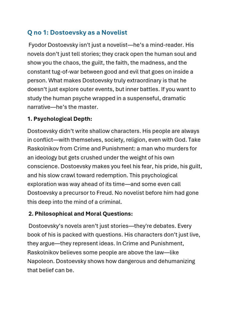 Fyodor Dostoevsky Crime and Punishment | PDF | Crime And Punishment ...