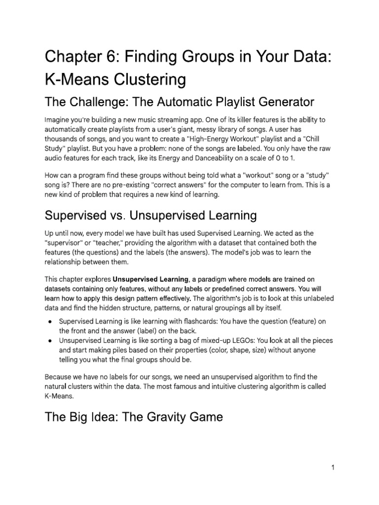 Chapter 6 Finding Groups in Your Data K-Means Clustering | PDF