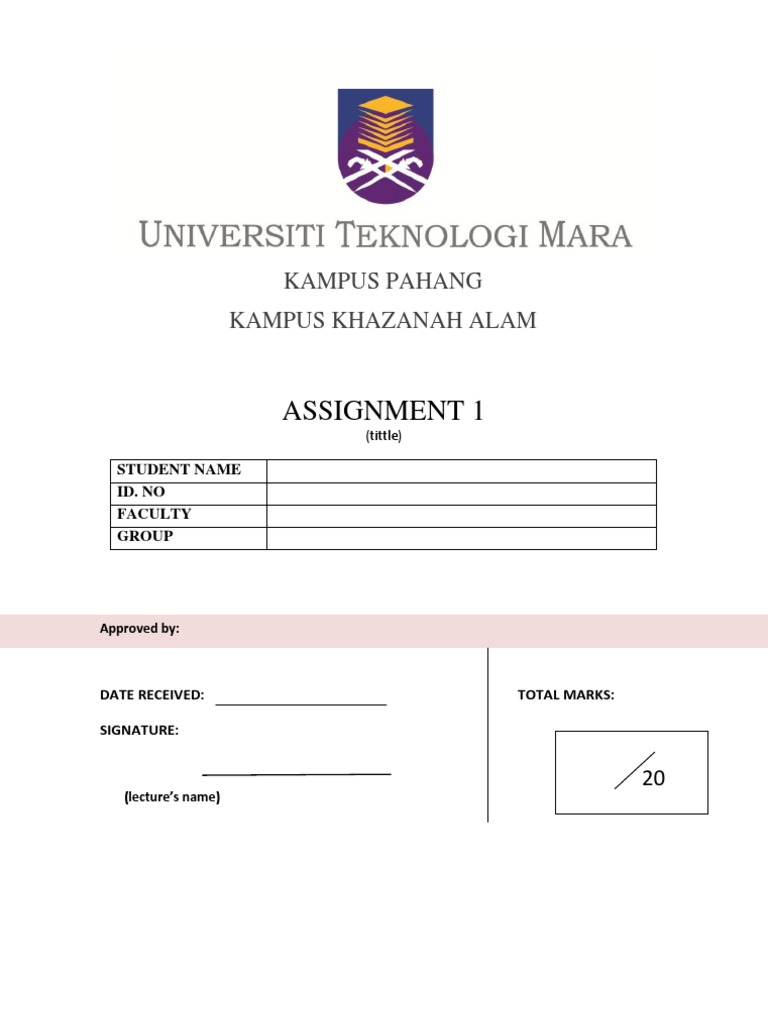 Cover Assignment Uitm | PDF