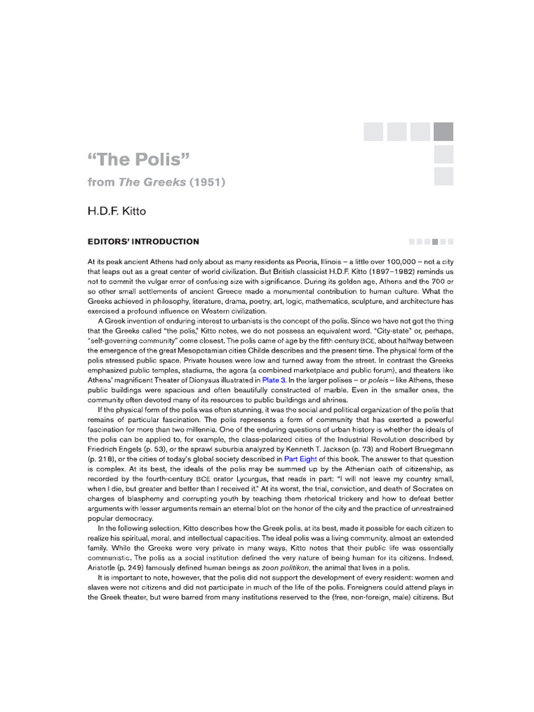 Greek Polis Kitto | PDF