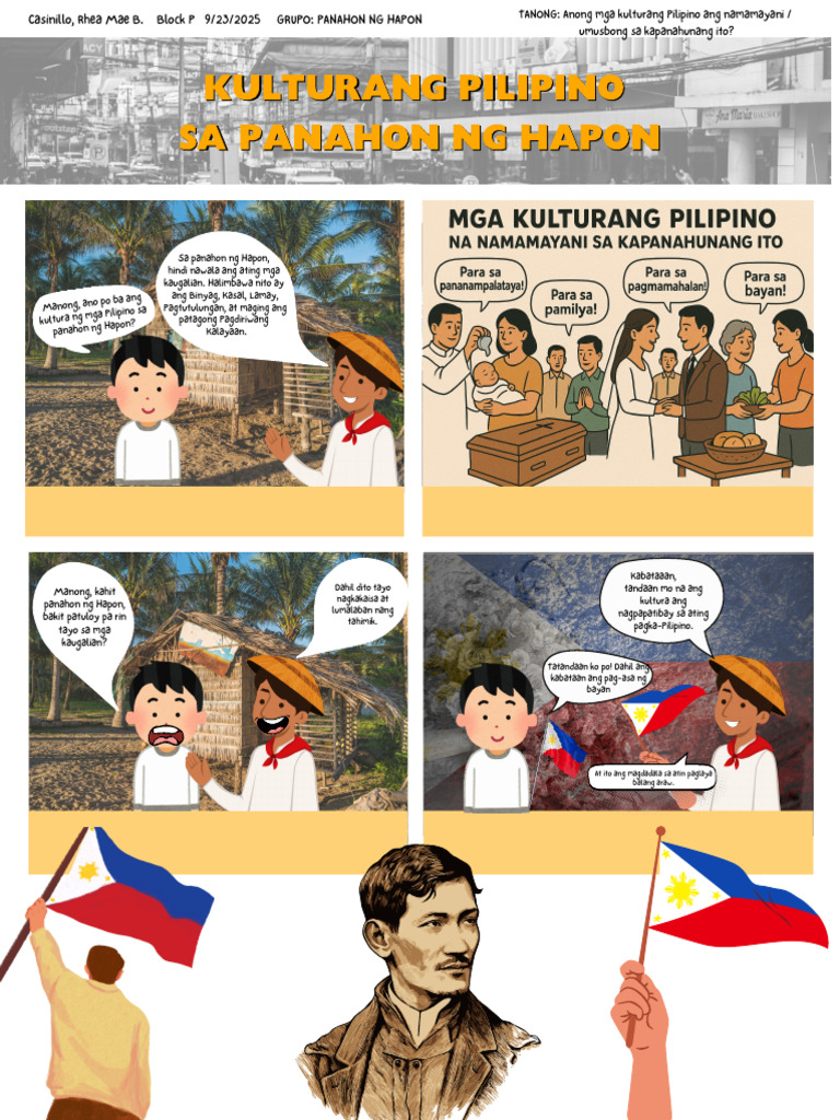 Social Studies The Filipino Culture Education Comic Strip in Yellow ...