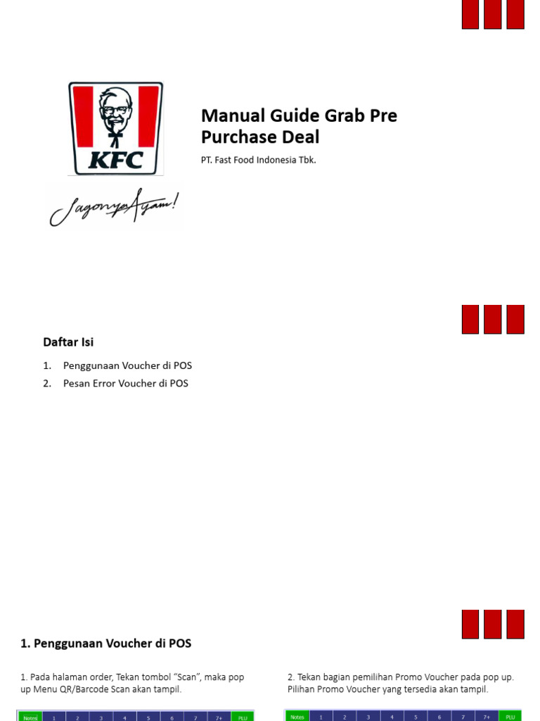 Manual Guide PPD Grab - Use Voucher in POS | PDF