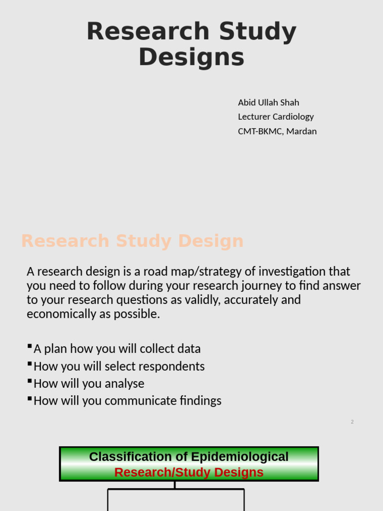 Research Study Design Overview | PDF | Experiment | Cohort Study