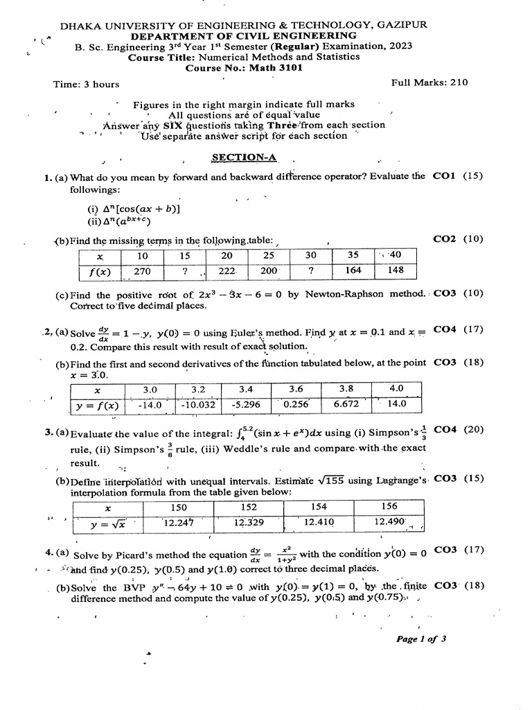 Math 3-1 Full QB | PDF
