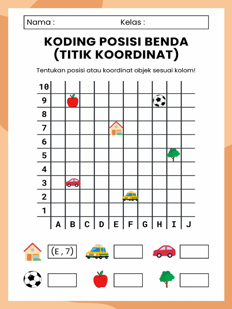 Koding Posisi Atau Koordinat Benda Lembar Kerja Cokelat Minimalis | PDF