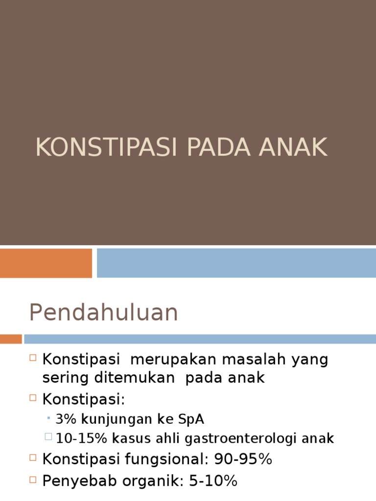 Konstipasi Pada Anak | PDF