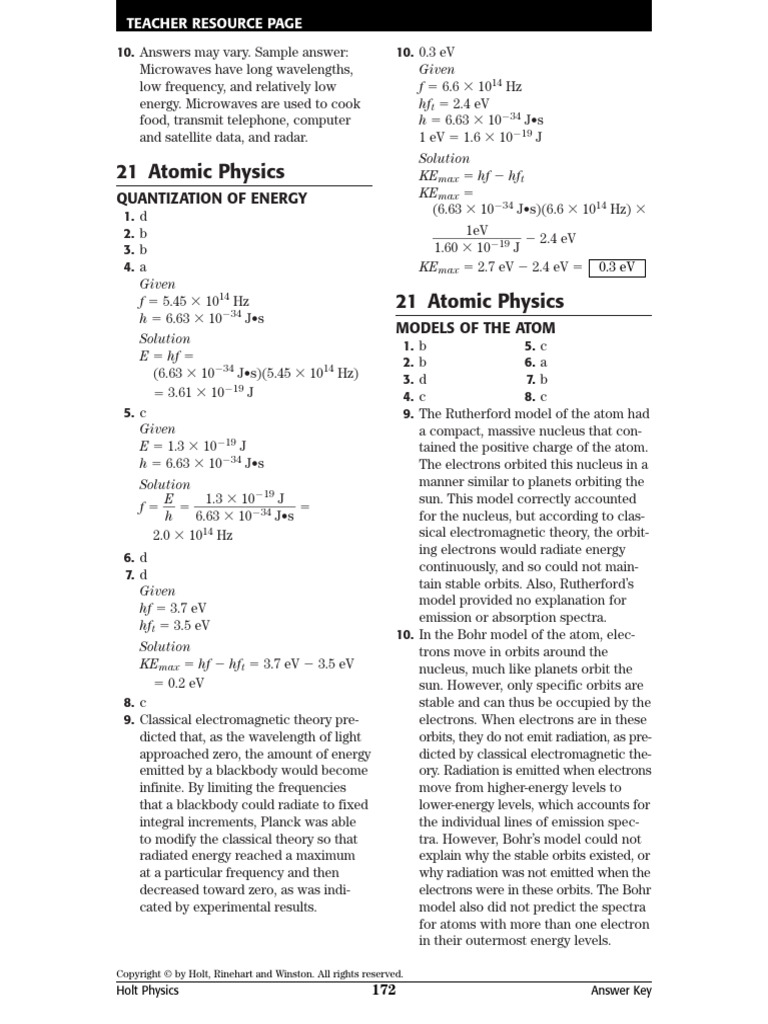 Atomic Physics Concepts and Calculations | PDF | Electromagnetic ...