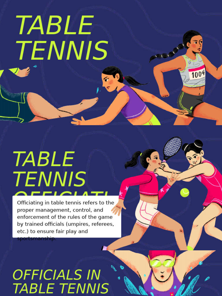 Table Tennis Officiating and Stances Guide | PDF | Referee | Sports