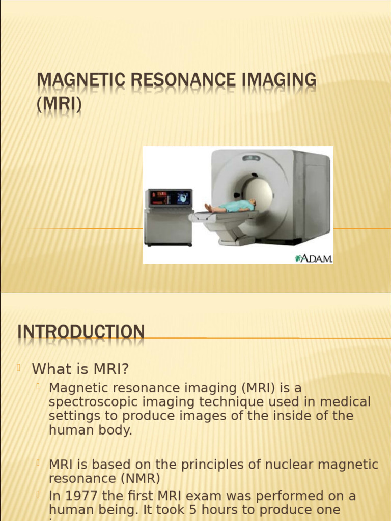 Lec 8 - Magnetic Resonance Imaging | PDF | Magnetic Resonance Imaging ...