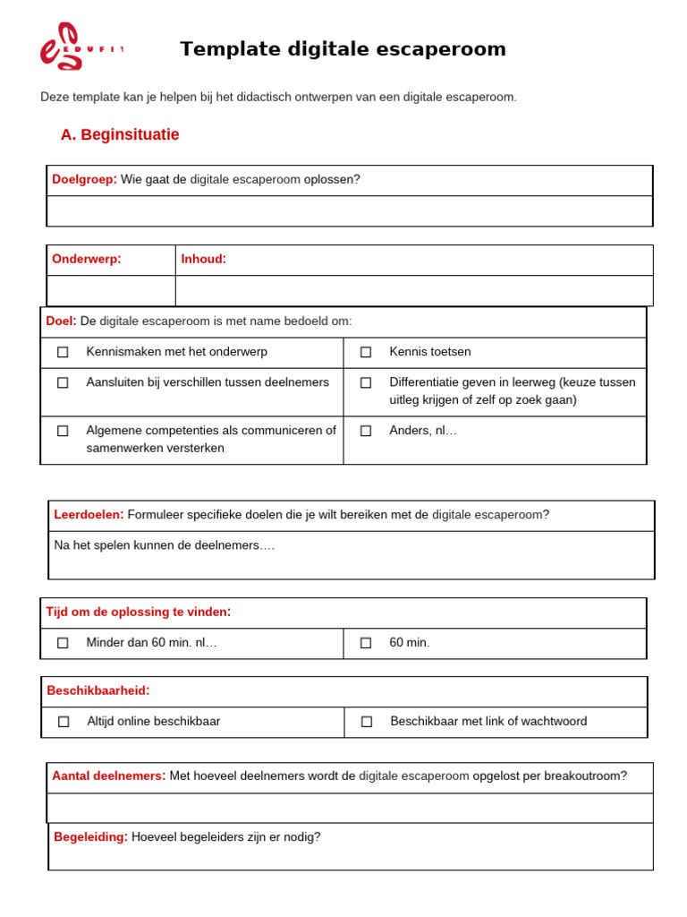 Template Digitale Escaperoom | PDF