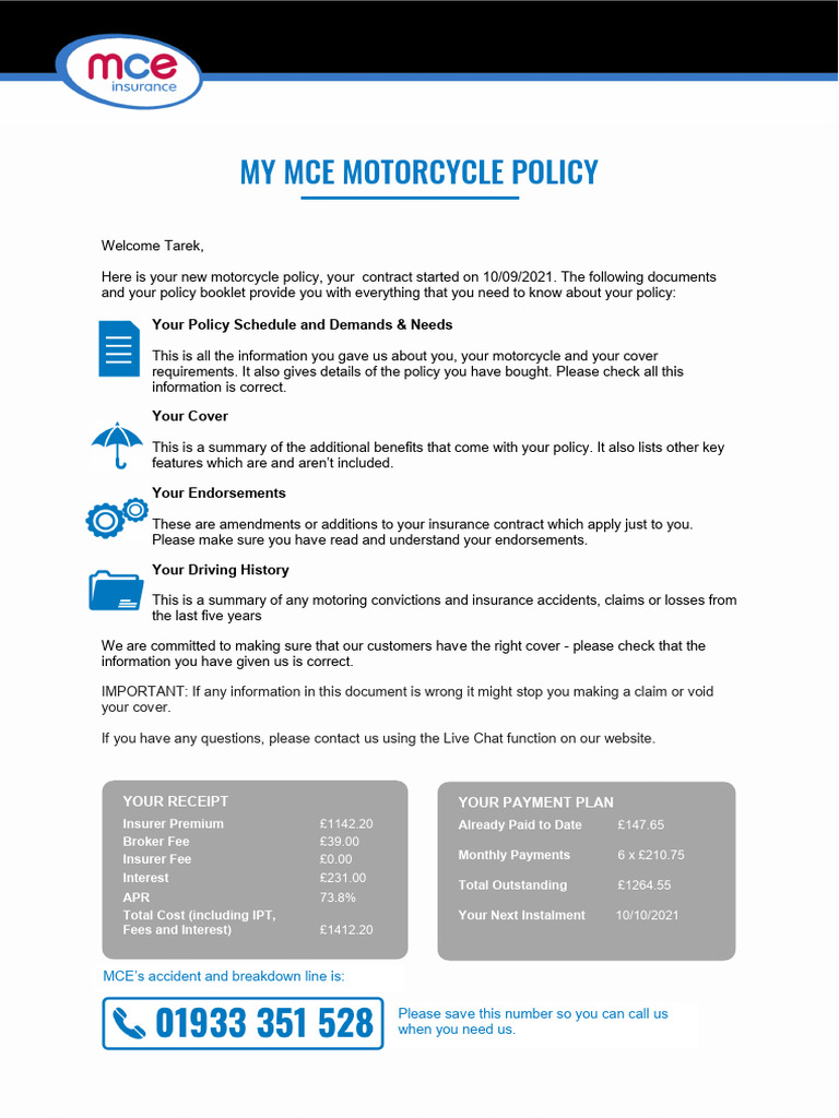 New Business Policy Schedule - 29406864 | PDF | Insurance | Vehicle ...