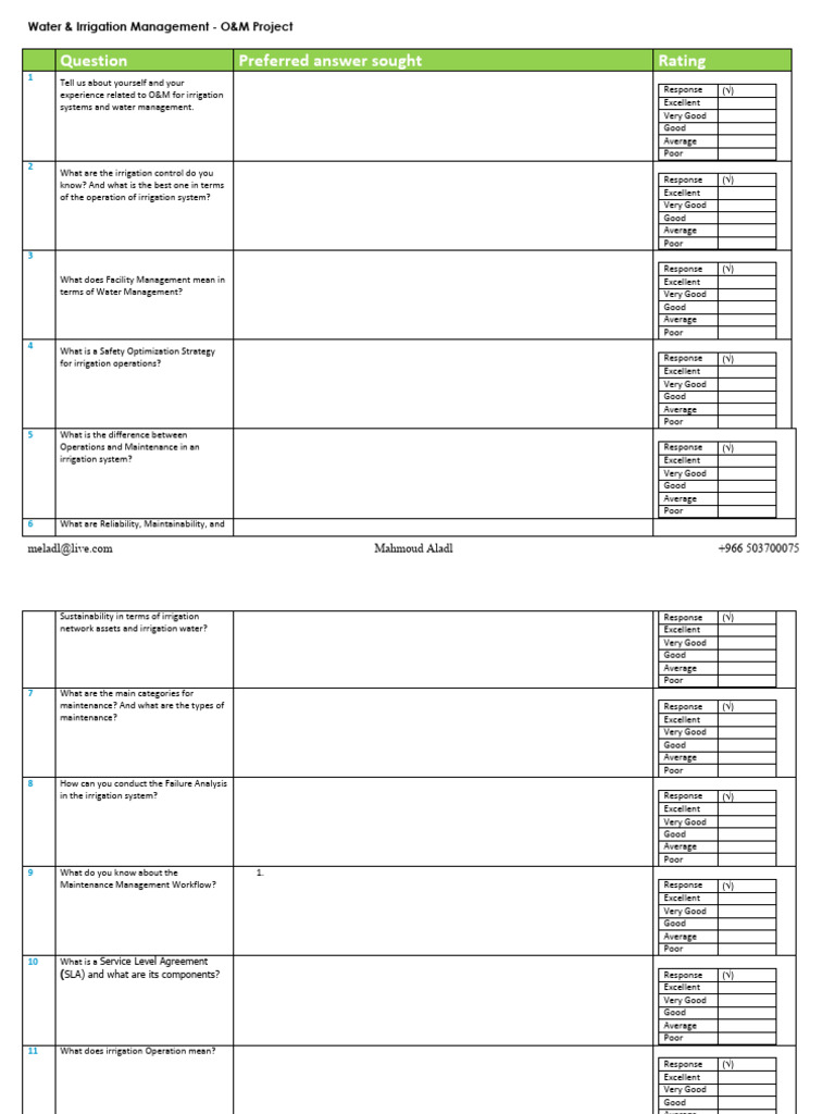 Water Irrigation Management | PDF | Service Level Agreement
