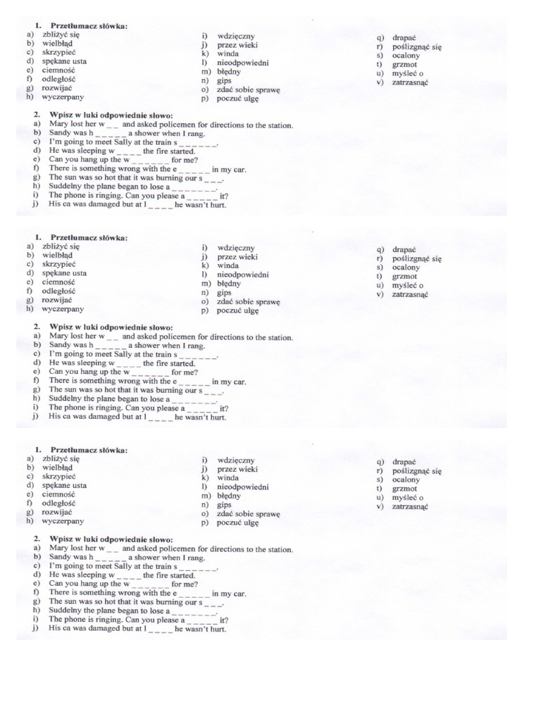 Unit 4 Vocabulary Test | PDF