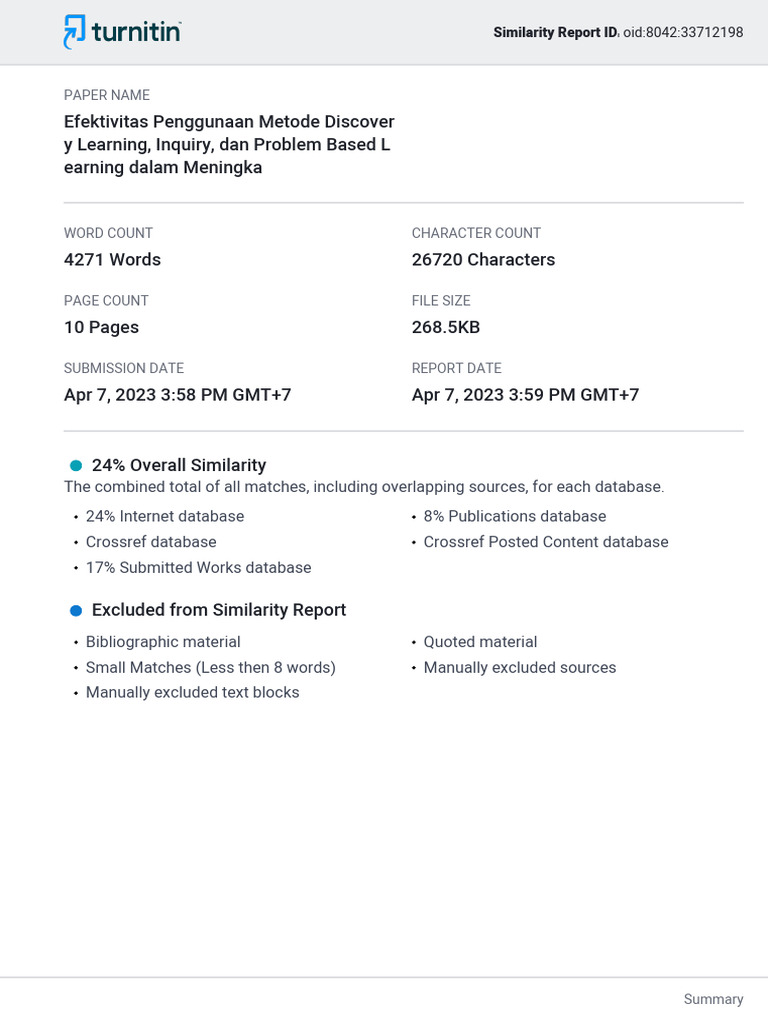 Efektivitas Penggunaan Metode Discovery Learning, Inquiry, Dan Problem ...