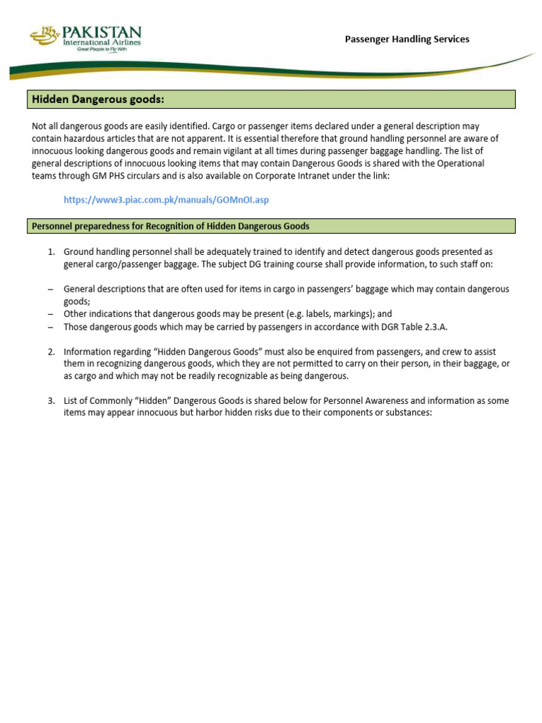 Hidden Dangerous Goods in Passenger Baggage | PDF | Dangerous Goods ...