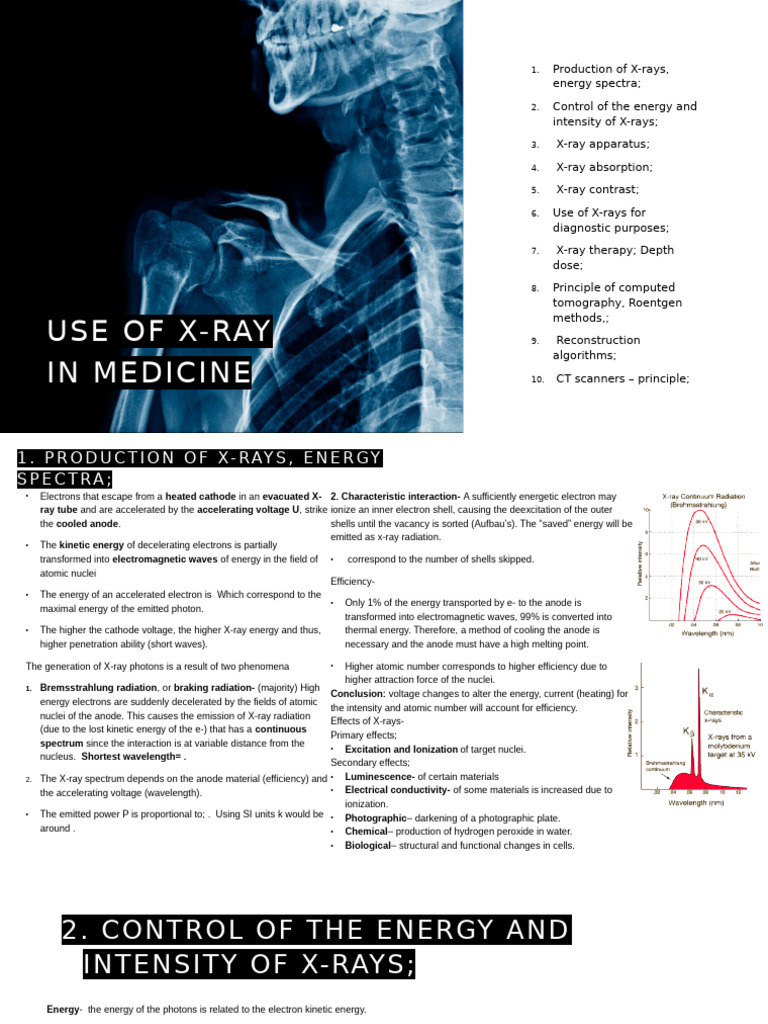Use of X-Ray in Medicine | PDF | X Ray | Attenuation