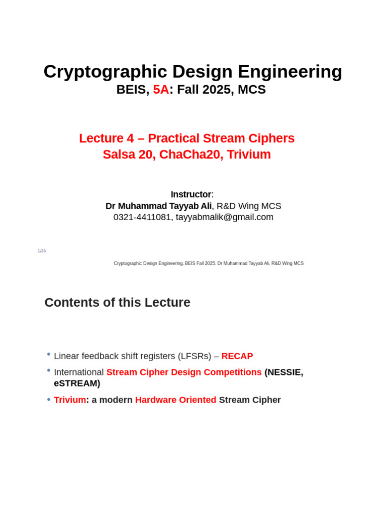 Practical Stream Ciphers Overview | PDF | Cryptography | Secrecy