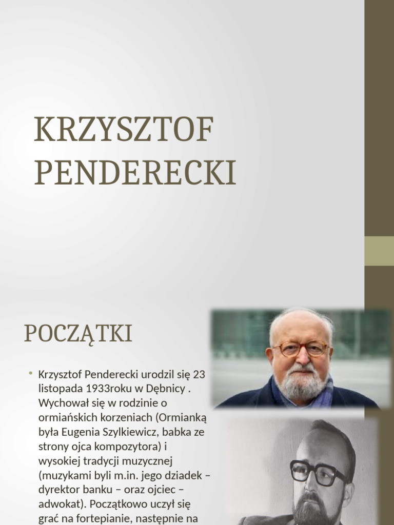 PENDERECKI | PDF