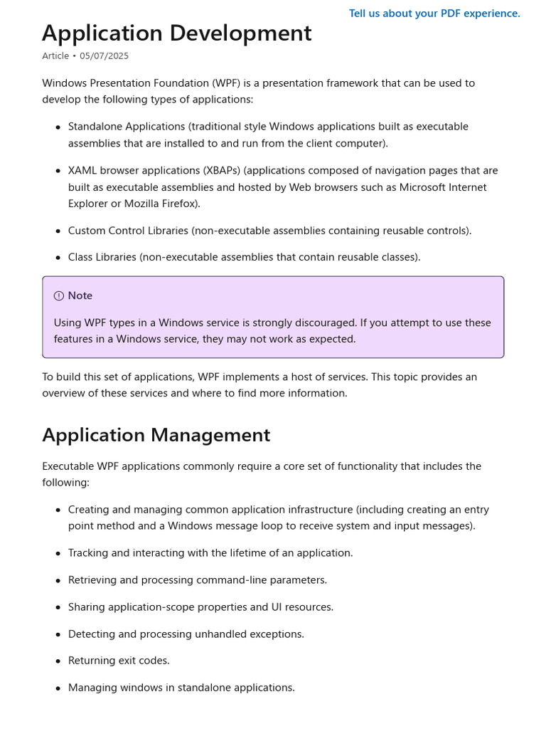 Dotnet Desktop WPF App Development | PDF | Windows Presentation ...