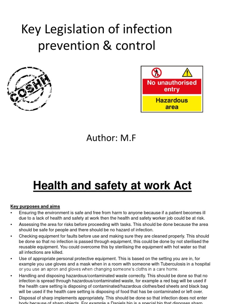 Key Legislation of Infection Prevention and Control | PDF | Infection ...