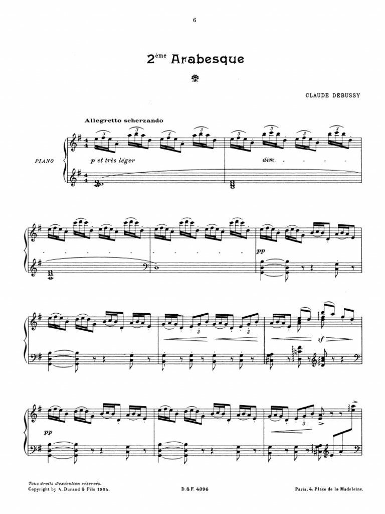 Debussy Arabesque No. 2 | PDF